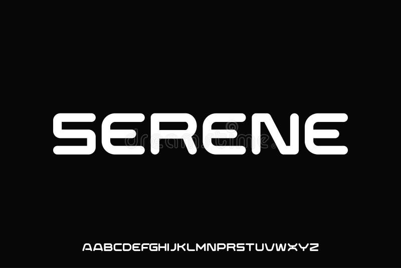 Rounded Sans-serif Font Template. Bold Alphabet with Numerals. Vector ...