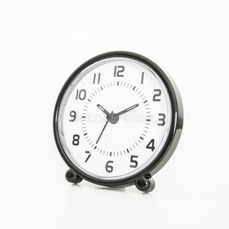 Rounded shape alarm clock stock photo. Image of snooze - 60156526