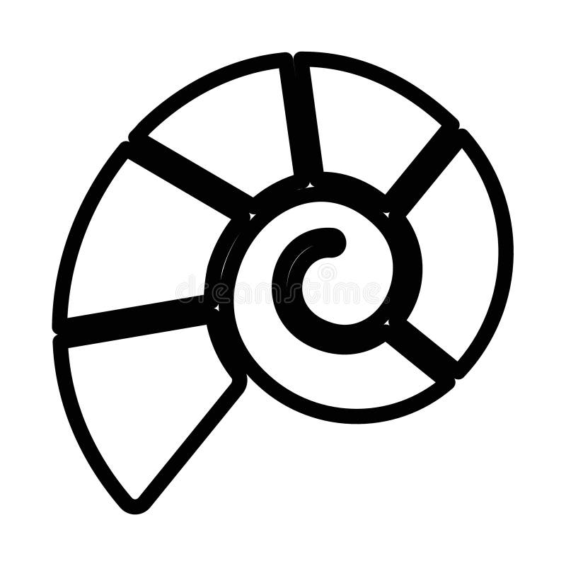 Rounded Shell Icon Design in Filled and Outlined Style Stock Vector - Illustration of secret ...