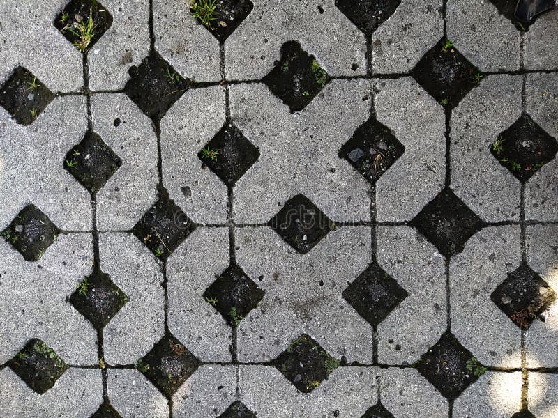 Rounded Side Square Paving Cobble Stone Applied on Public Park Walkways ...