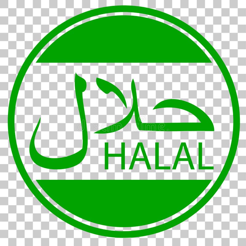 Rounded Sign Halal Not Allowed To Eat and Drink for Islam Stock Vector ...