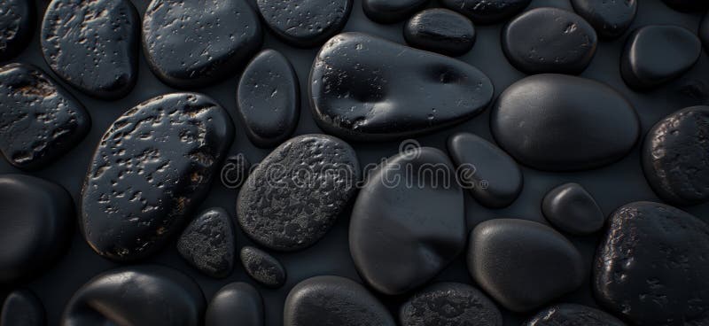 Rounded Smooth Black Stone Pattern. Lava Stone Background Stock ...