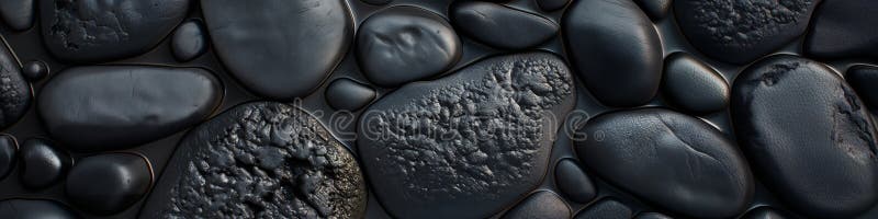 Rounded Smooth Black Stone Pattern. Lava Stone Background Stock ...