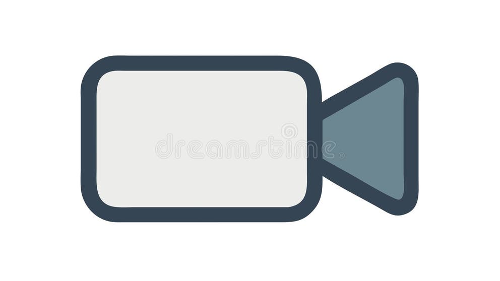 Rounded Solid Video Camera Icon in Grey, Vector Design Generative AI ...