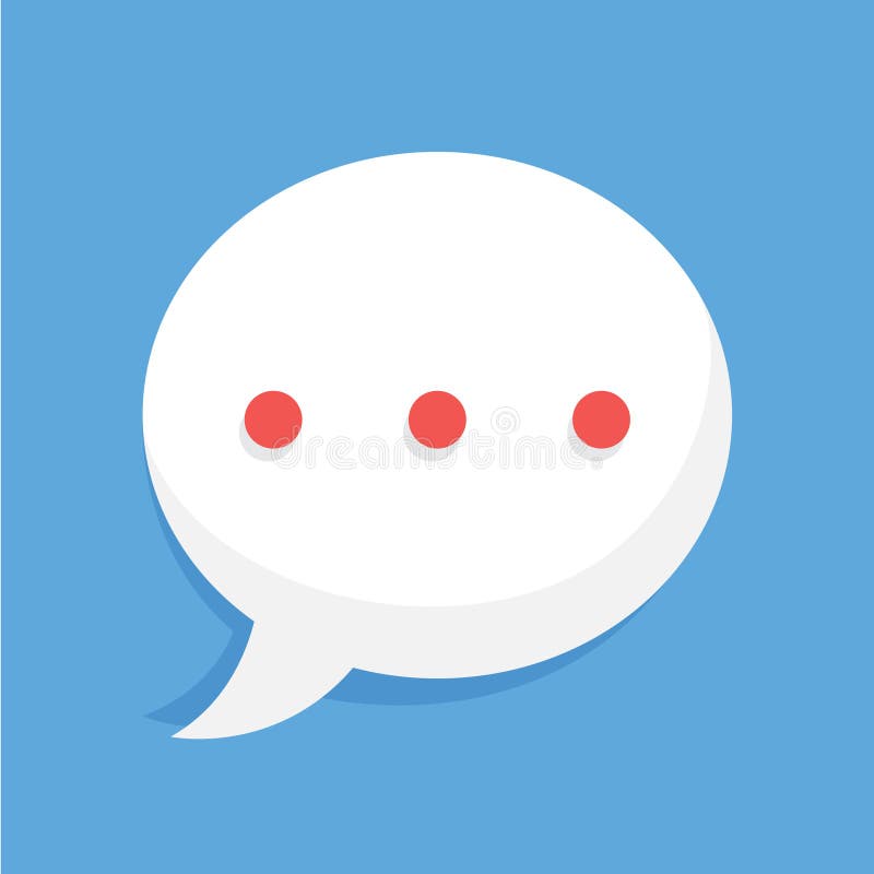 Rounded Speech Bubble from the Online Chat Stock Vector - Illustration ...