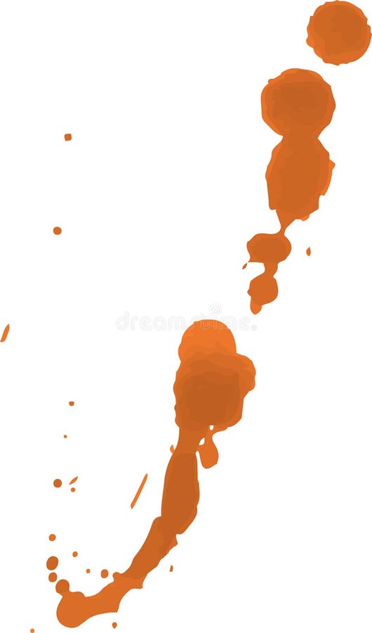 Rounded Splatter Drip with Tapered End. Stock Illustration ...