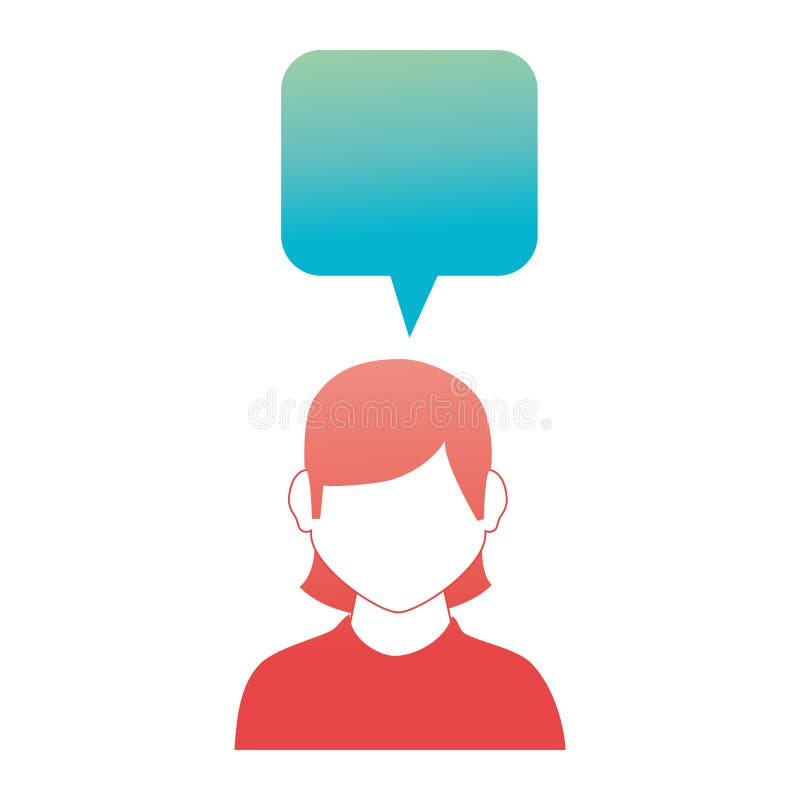Rounded Square Callout for Dialogue with Girl Half Body and without ...