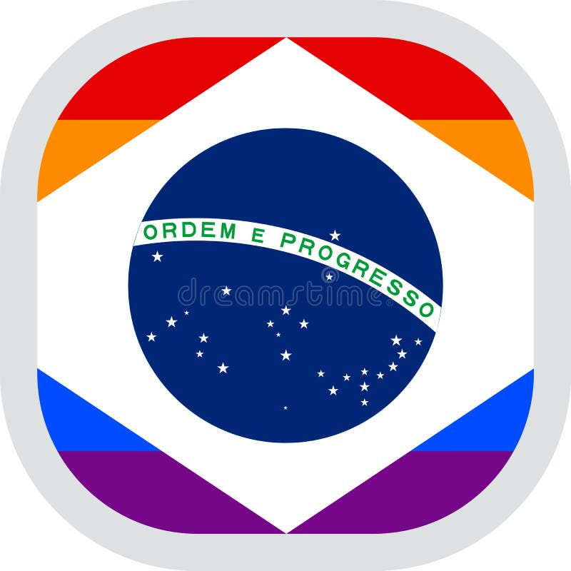 Rounded Square with Flag Pride Lgbt Stock Vector - Illustration of ...