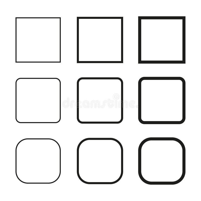 Empty Rounded Square Vector Stock Illustrations – 4,206 Empty Rounded ...