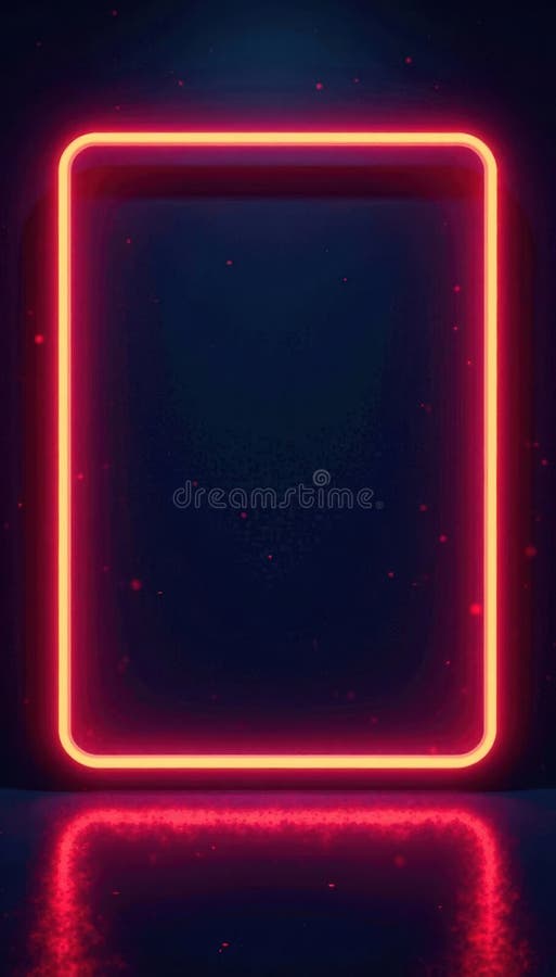 Rounded Square HUD Frame, Glowing Edges, Futuristic Tech Style ...