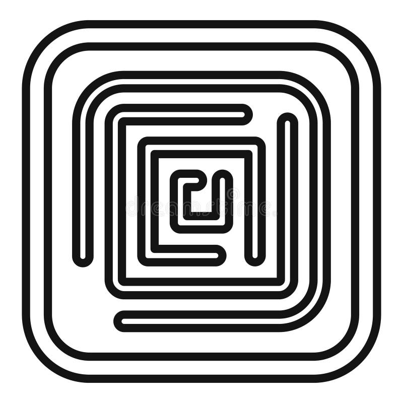 Rounded Square Shape Creating Tunnel Effect Optical Illusion Stock ...