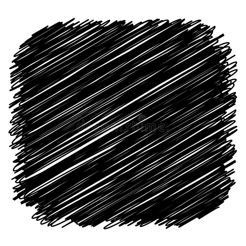 Rounded Square with Sketchy, Scribble, Doodle Effect Texture Stock ...