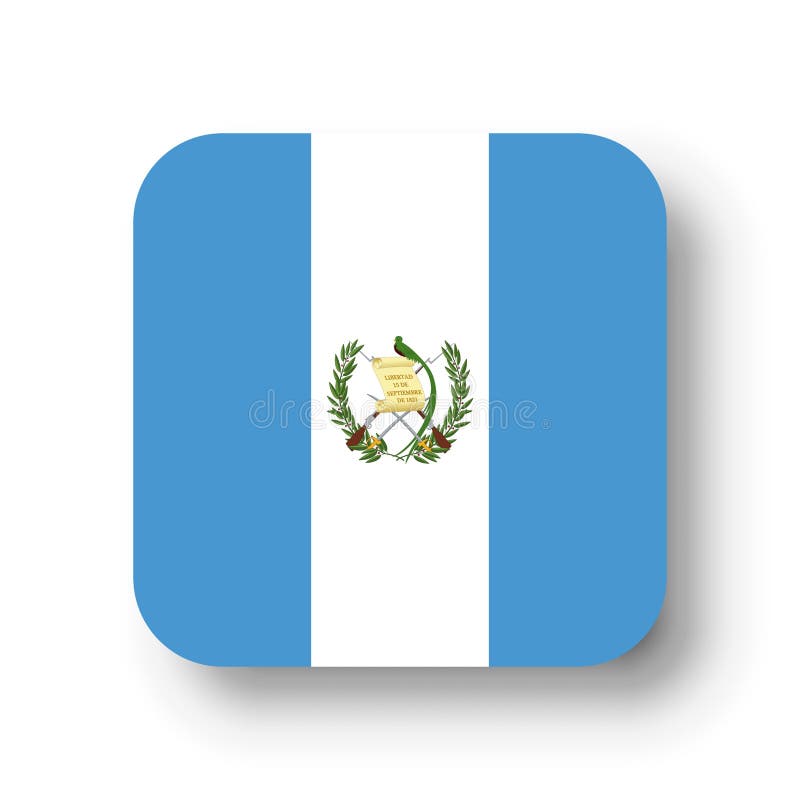 Rounded Square Vector Flag of Guatemala Stock Illustration ...