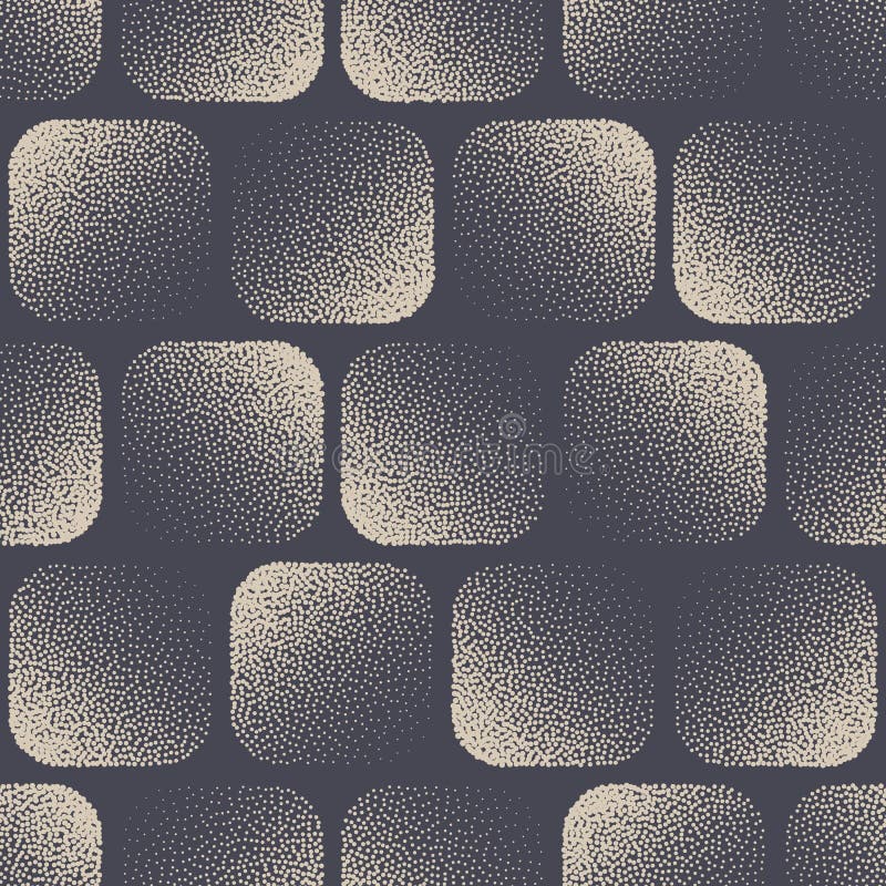 Rounded Squares Stippled Seamless Pattern Geometric Elegant Vector ...