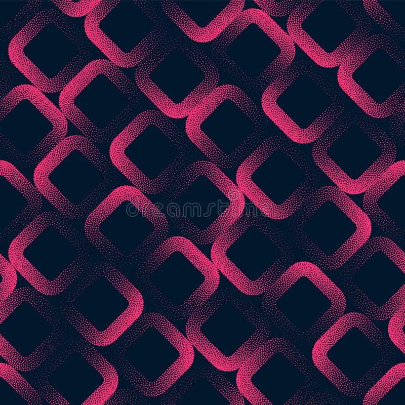 Rounded Squares Tilted Cool Seamless Pattern Trend Vector Pink Black ...