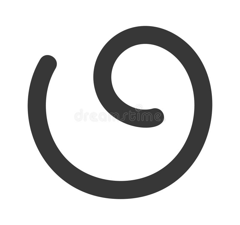 Rounded Squiggle Curly Line Design Stock Vector - Illustration of ...