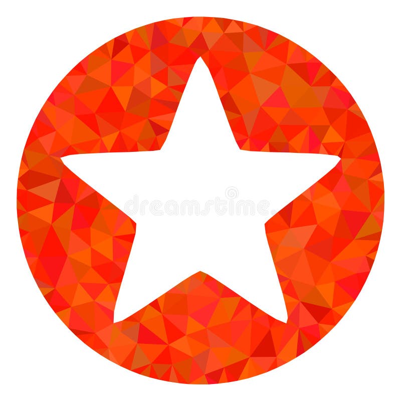 Rounded Star Polygonal Lowpoly Flat Icon Stock Vector - Illustration of ...