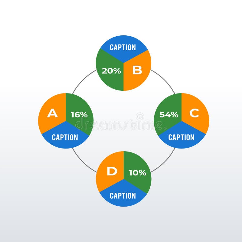 Rounded Statistical Infographics Template Design. Business Concept ...