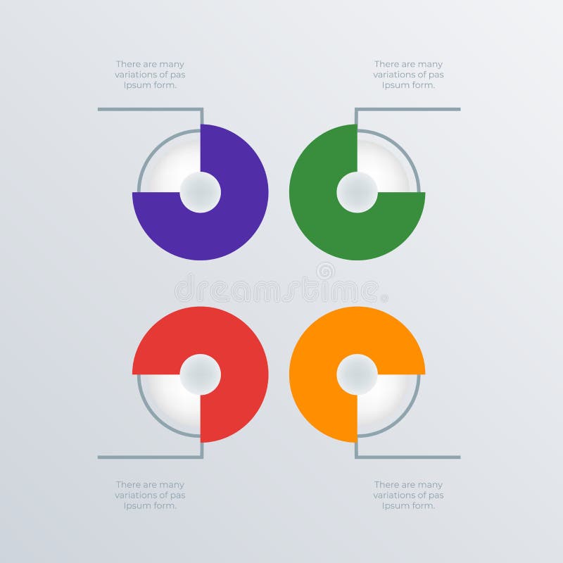 Rounded Statistical Infographics Template Design. Business Concept ...