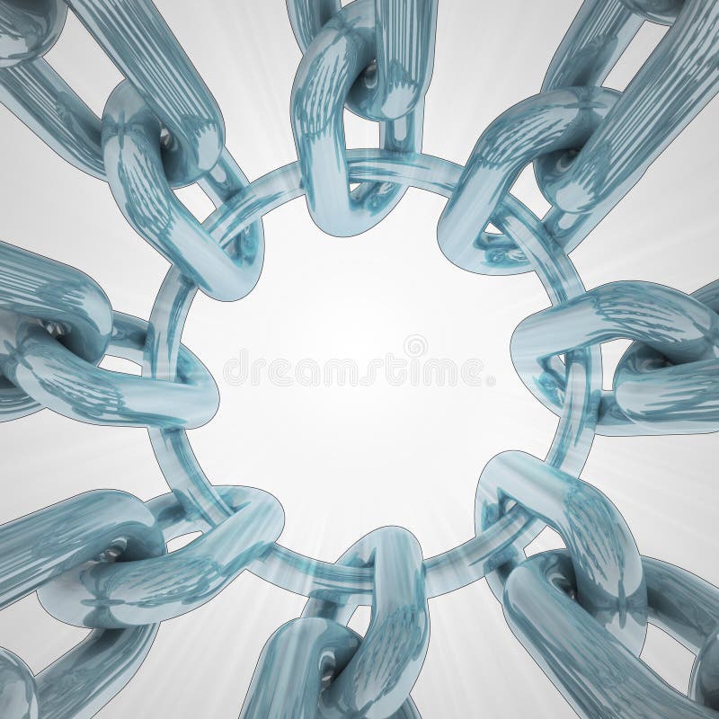 Rounded Steel Chains Hold Circle Composition Stock Illustration ...