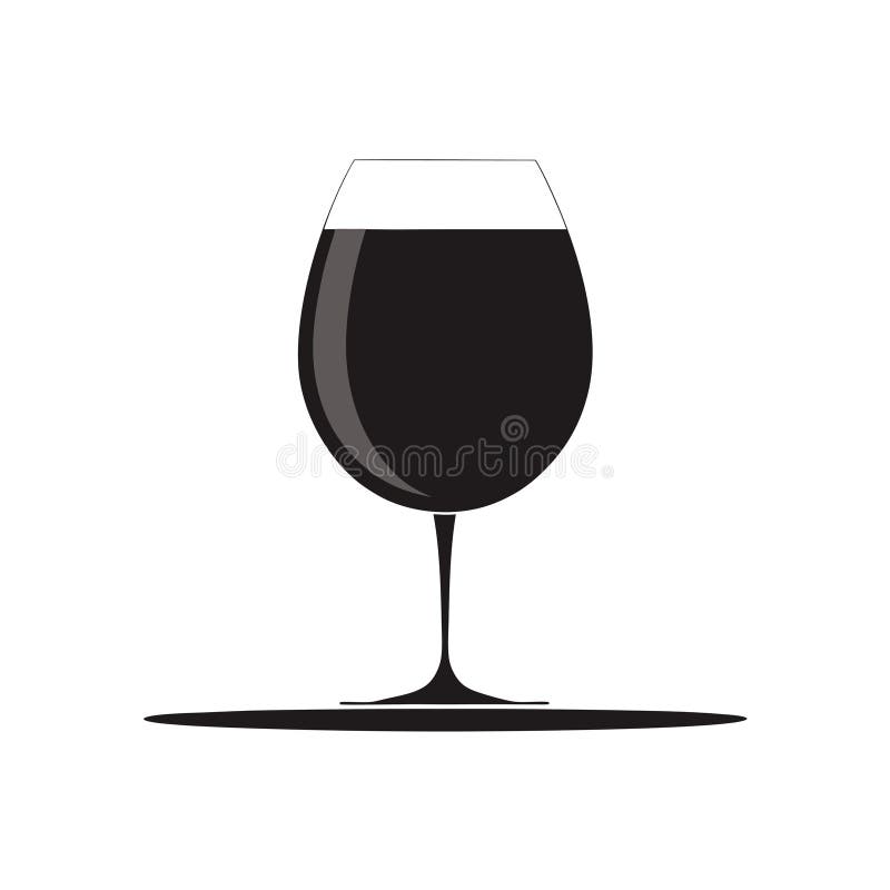 Rounded Stemless Wine Glass with Wide Base Stock Illustration ...