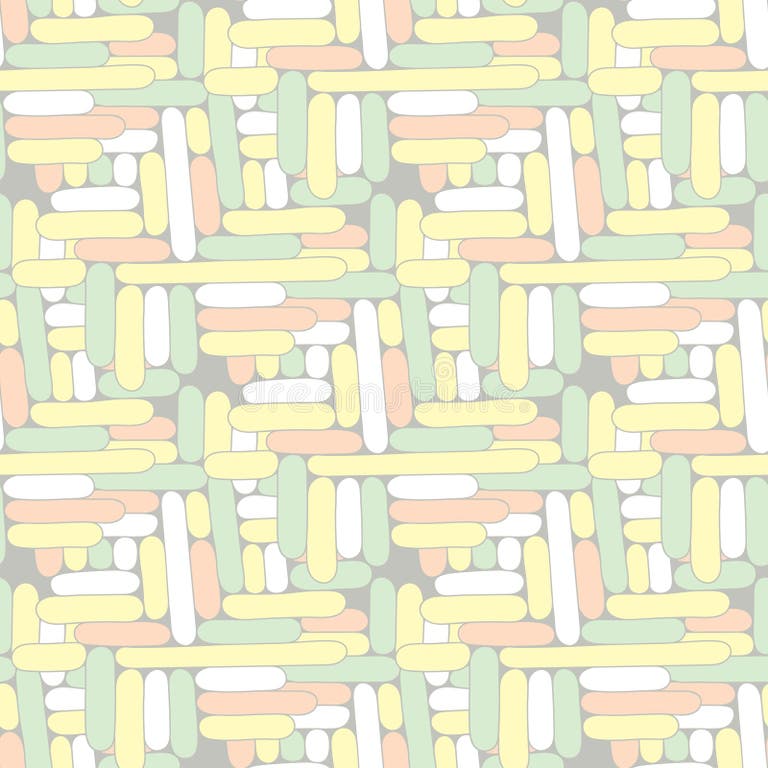 Rounded Sticks Seamless Vector Background. Stock Vector - Illustration ...