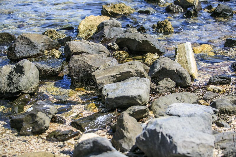 Rounded Stones on the Beach. Stock Photo - Image of holyday, ocean ...