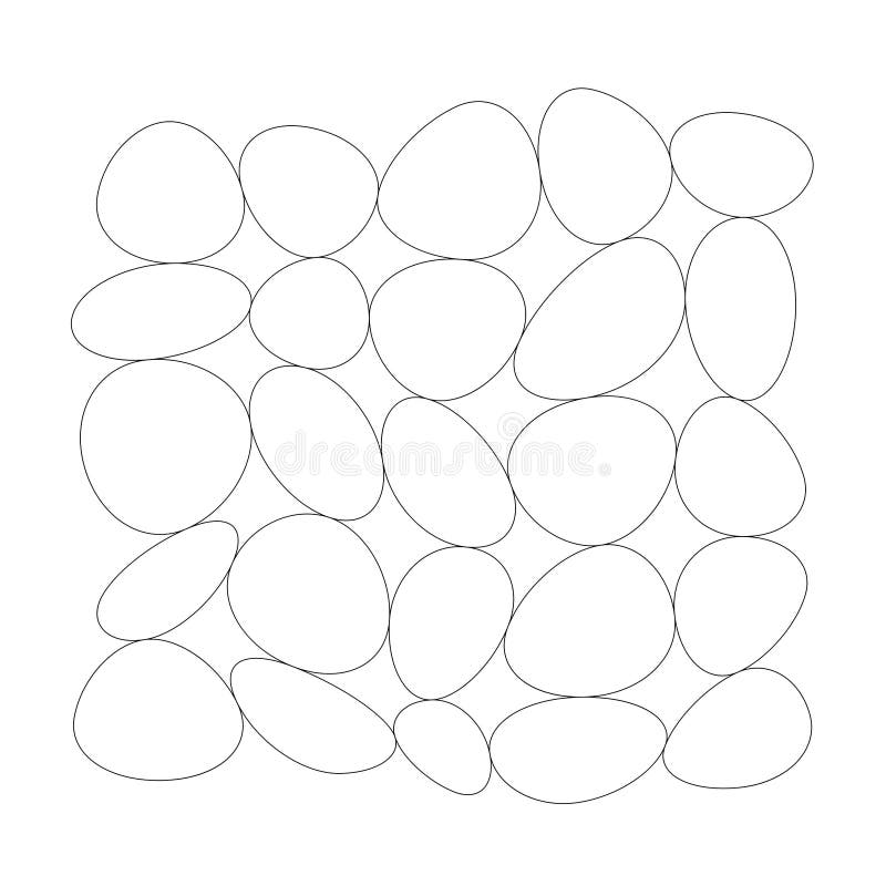 Rounded Stones, Pebbles, Rock Wall Pattern and Texture Stock Vector ...