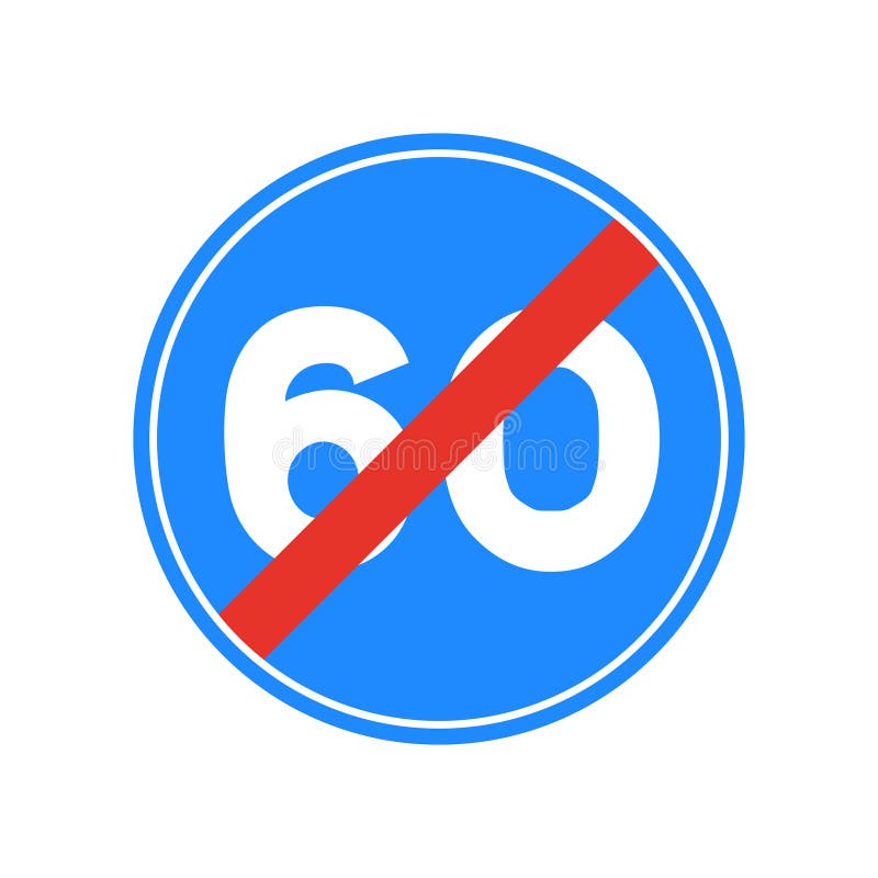 Rounded Traffic Signal in Blue, Red and White, Isolated on White ...