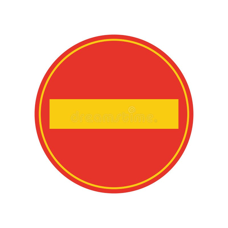 Rounded Traffic Signal in Red and Yellow, Isolated on White Background ...