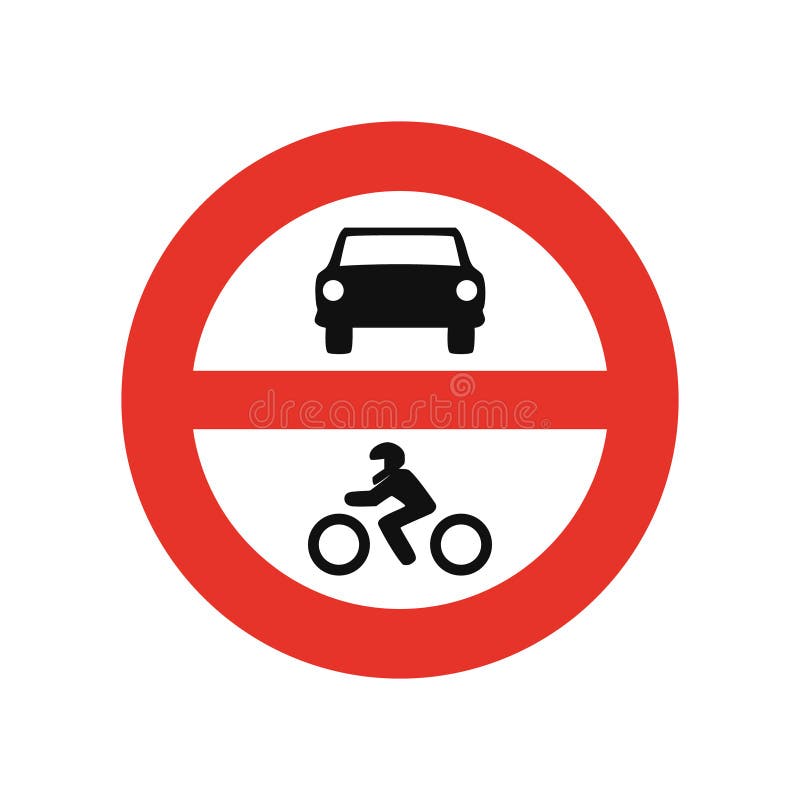 No Entry for Motor Vehicles - Avoid Pollution Stock Illustration ...