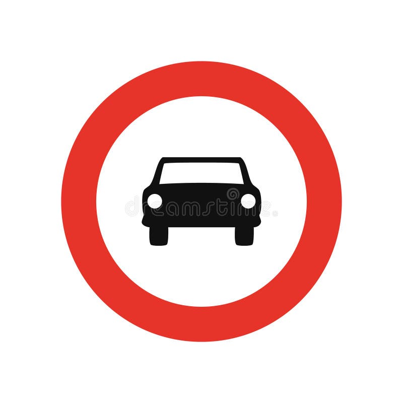 No Entry for Motor Vehicles - Avoid Pollution Stock Illustration ...