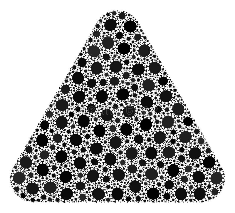 Rounded Triangle Coronavirus Composition Icon with Infection Elements ...