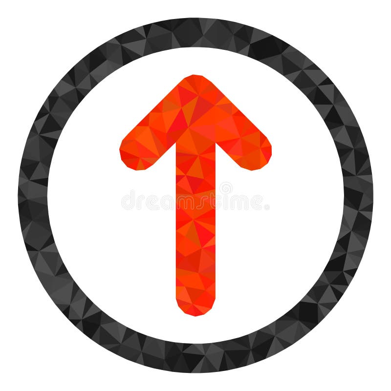 Rounded Up Arrow Triangle Filled Icon Stock Vector - Illustration of ...