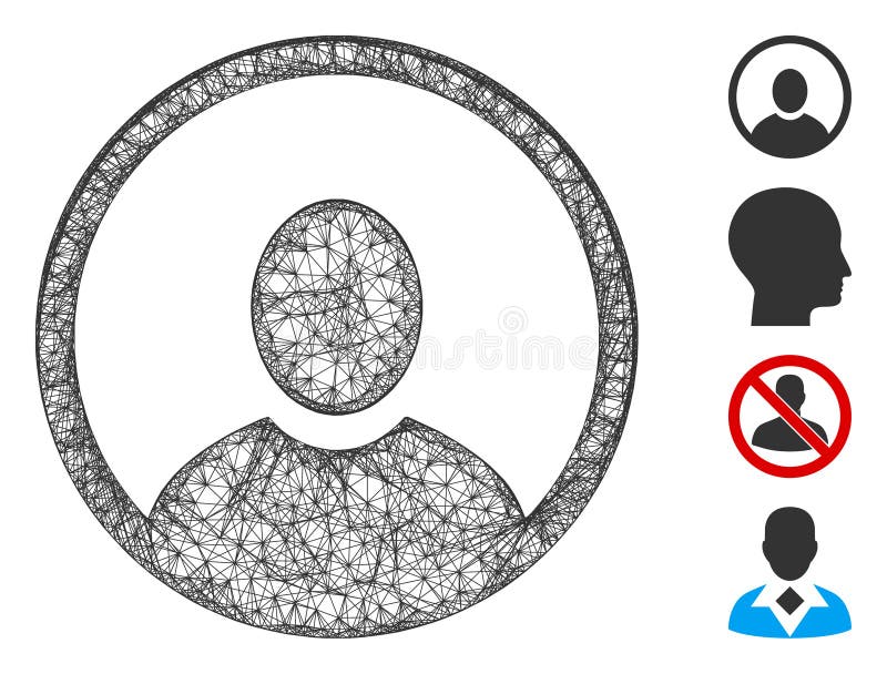 Rounded User Portrait Web Vector Mesh Illustration Stock Illustration ...