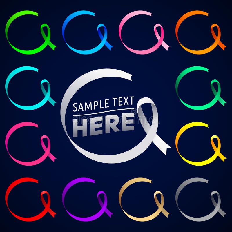 Rounded Vector Ribbons Collection, Variety of Colors for Any Event and ...