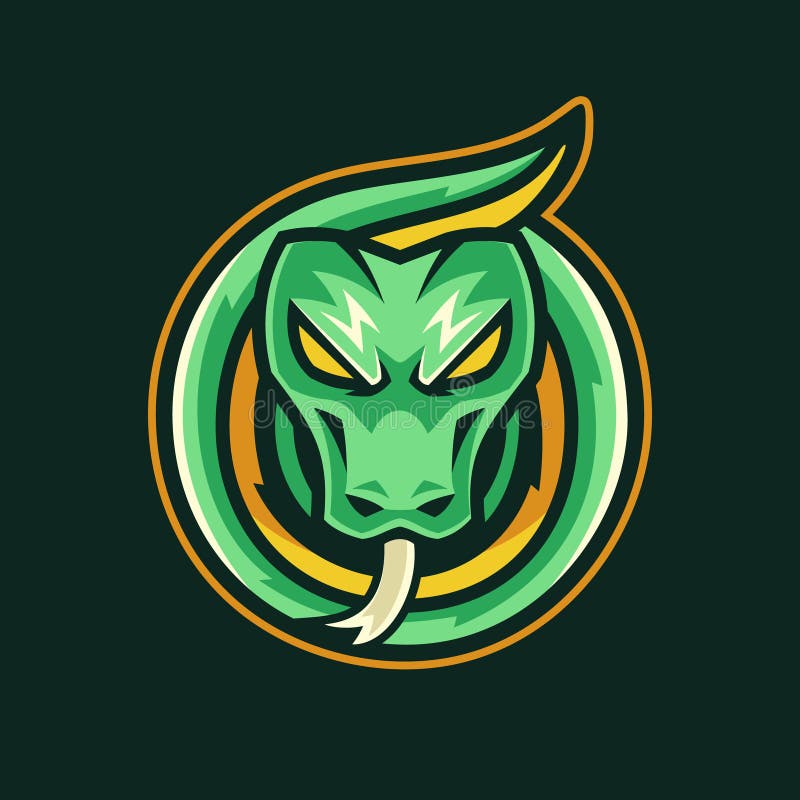 Viper Snake Forming Letter V Logo Design Stock Vector - Illustration of ...