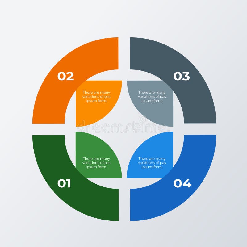 Rounded Statistical Infographics Template Design. Business Concept ...
