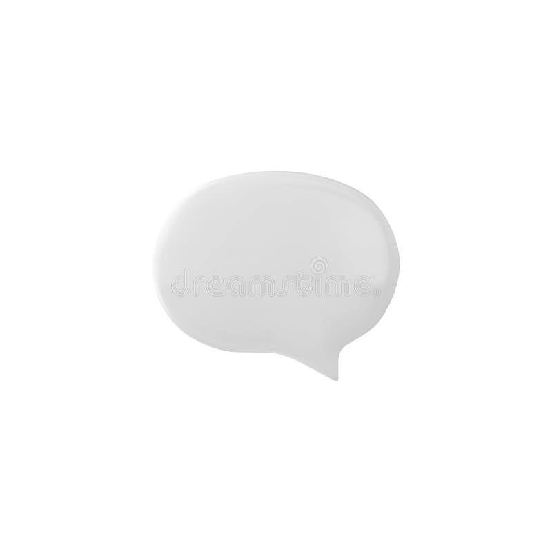 Rounded White Speech Bubble 3D Vector Illustration Icon Stock Vector ...