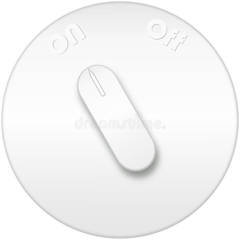 Rounded White Wall Power Switch Stock Illustration - Illustration of ...