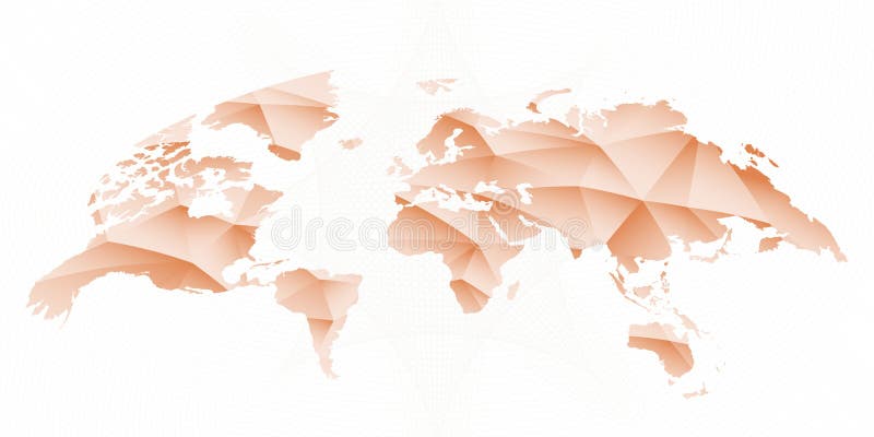 Rounded World Map. Vector Illustration Stock Vector - Illustration of ...