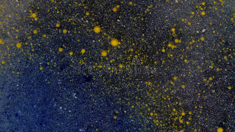 Rounded Yellow Particles on a Blue-white Background with Sequins ...