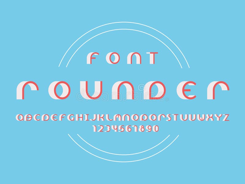 Rounder Font. Vector Alphabet Stock Vector - Illustration of sign ...