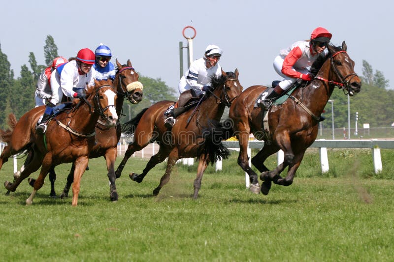 Rounding the turn stock image. Image of jockey, game, competition - 2356429