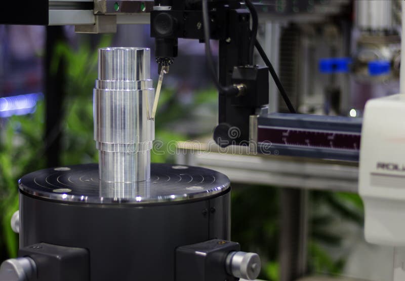 Roundness Tester Measuring Workpiece on Turntable Stock Image - Image ...