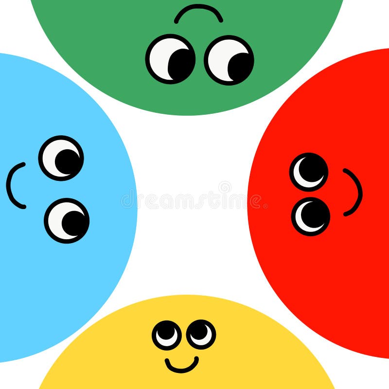 Rounds with face stock vector. Illustration of happiness - 219607258