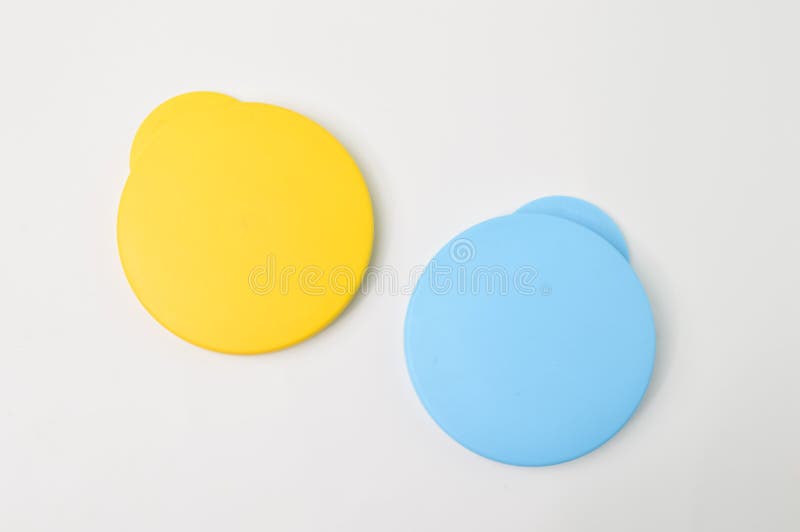 Rounds Plastic Lids Isolated on a White Background Stock Image - Image ...