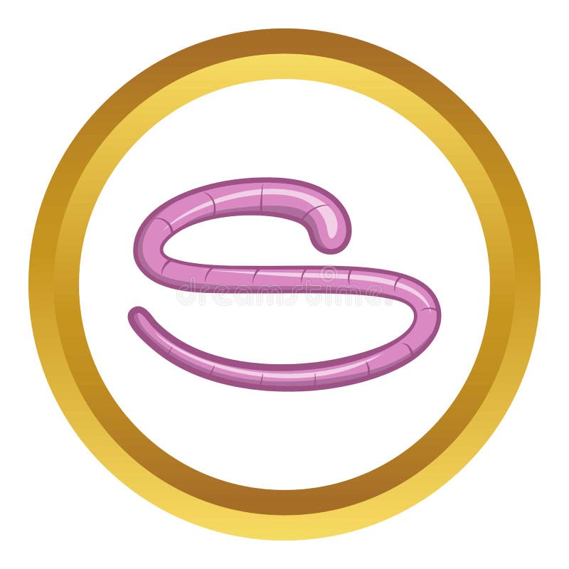Roundworm Icon, Black Monochrome Style Stock Vector - Illustration of ...