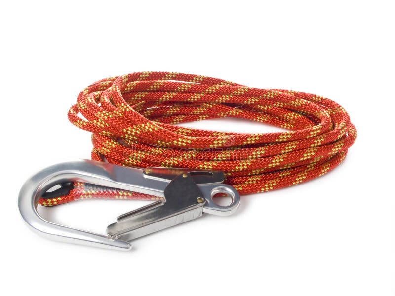 Roupe E Carabiners Vermelhos Imagem de Stock - Imagem de seguro ...