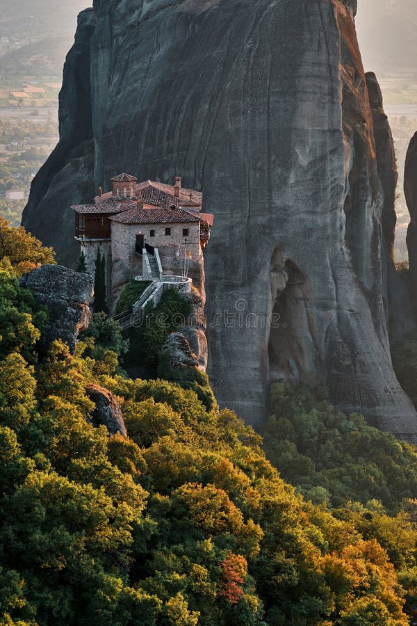 Roussanou Monastery in Meteora Greece Stock Image - Image of greece ...